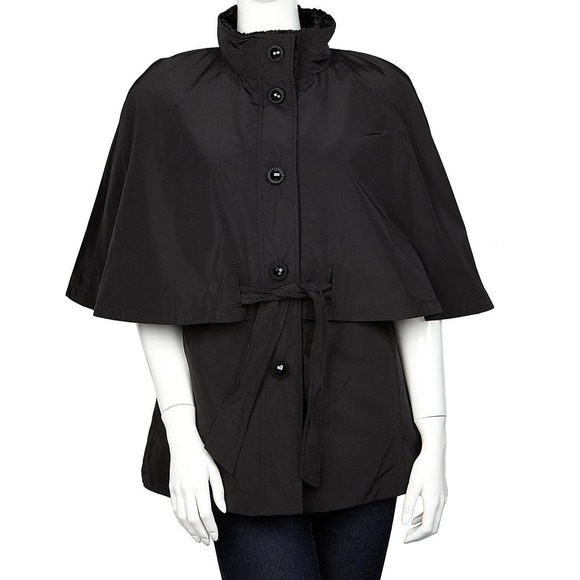 Betsey Johnson | Jackets & Coats | Betsey Johnson Belted Caplet Faux ...